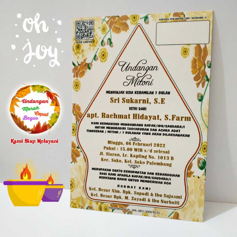 Jual Undangan mitoni 7 bulanan kehamilan | Shopee Indonesia