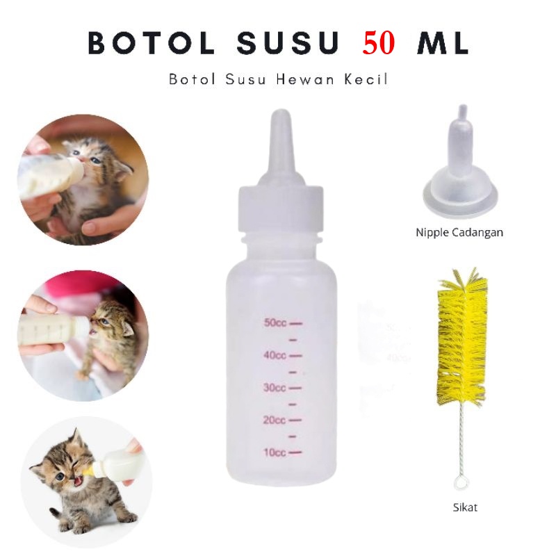 Jual Botol Susu Menyusui 50 cc 50 mL Dot Hewan Kecil Anjing Kucing ...