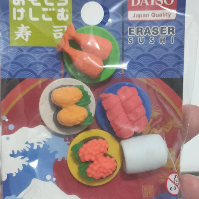 Jual (Daiso) Eraser Sushi (Ebi, Salmon, Uni, Ebiko, Matcha) | Shopee ...