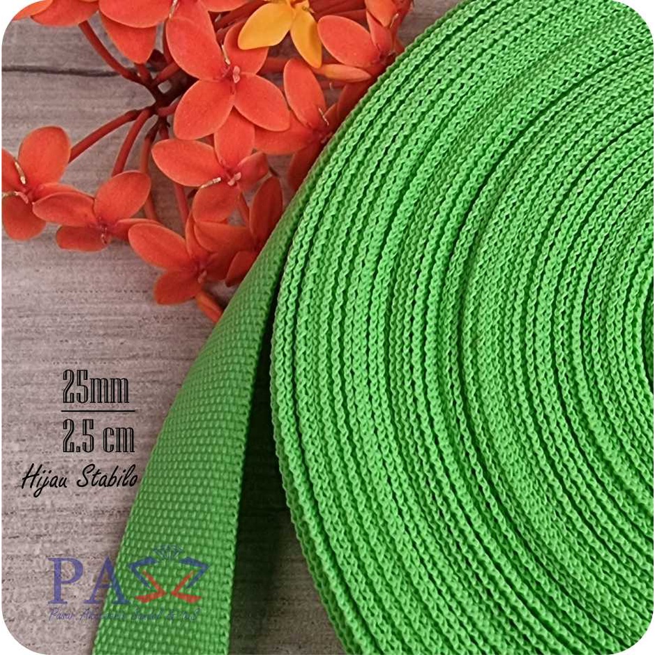 Jual Tali Webbing Pelipit / Bisban / PCR 2,5 cm 36 Yard/rol | Shopee ...