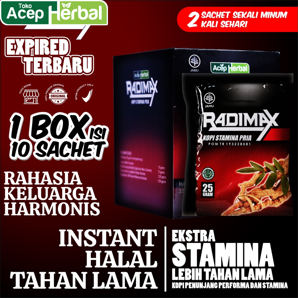 Jual Radimax Kopi Kuat Pria Tahan Lama Penambah Stamina Pria Dewasa 100