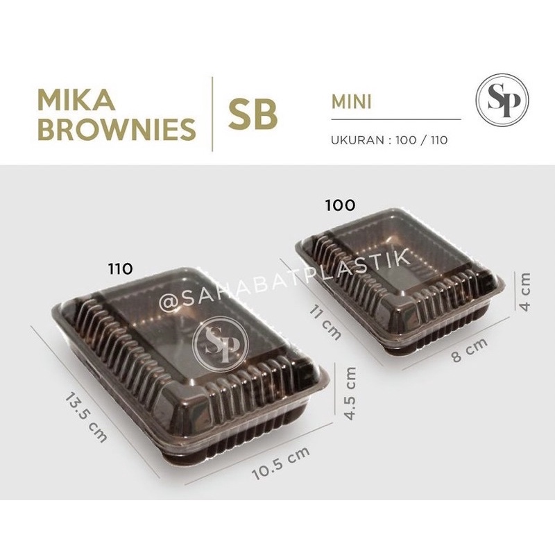 Jual 25 PCS MIKA BROWNIES MINI S / MIKA BRONIS SB 110 / SB 100 / TEMPAT BROMER / MIKA BROWNIS ...