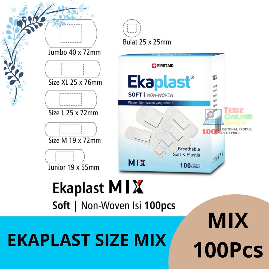 Jual Onemed Plaster Luka Non Woven Ekaplast Soft Mix isi 100 pcs ...