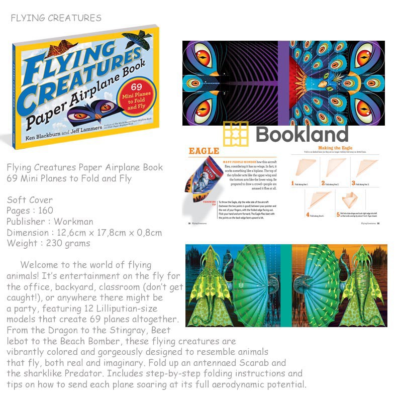 Jual Flying Creature - Paper Airplane Book ( 69 Mini Planes To Fold And ...