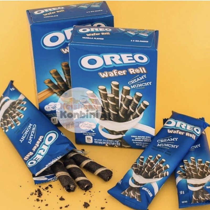 Jual Oreo Wafer Roll Chocolate - Vanilla - Strawberry / snack impor ...