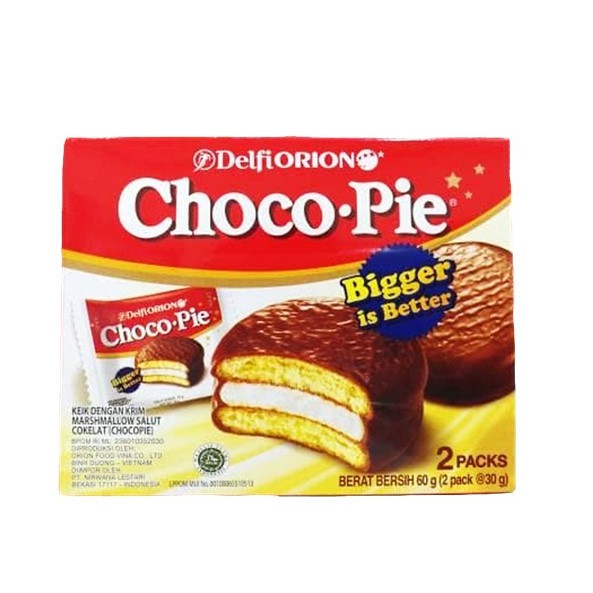 Jual DELFI & LOTTE CHOCOPIE - Marshmallow Cake Salut Chocolate Coklat ...