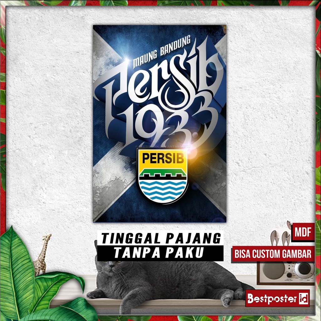 Jual Poster Dinding PERSIB BANDUNG BOLA Frame Kayu MDF020328 | Shopee ...