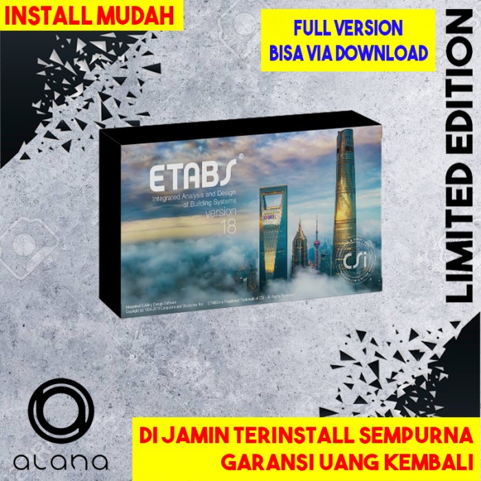 Jual (READY) [GARANSI] CSI ETABS Ultimate 18 Software - FULL VERSION ...