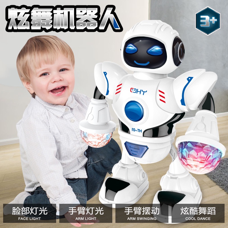 Jual HAPPYTOYS.888 Mainan Listrik Robot dengan Musik Ringan Dazzle ...