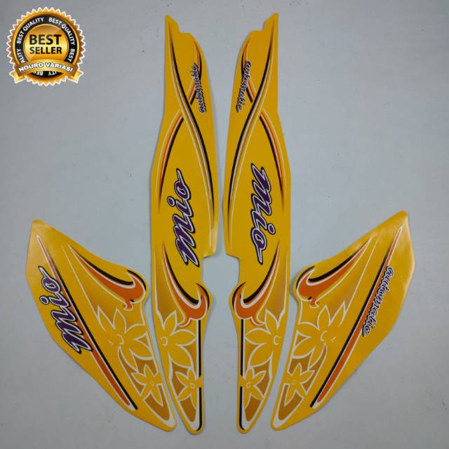 Jual striping yamaha mio 2004 2005 kuning stiker motor list body motor ...