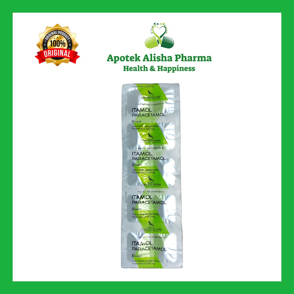 Jual Itamol Tablet Berlico - Parasetamol Obat Penurun Panas/Demam ...