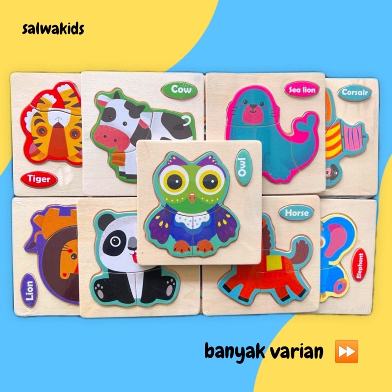 Jual Puzzle Mini Kayu Wodden Mini Puzzle Mainan Montessori | Shopee ...
