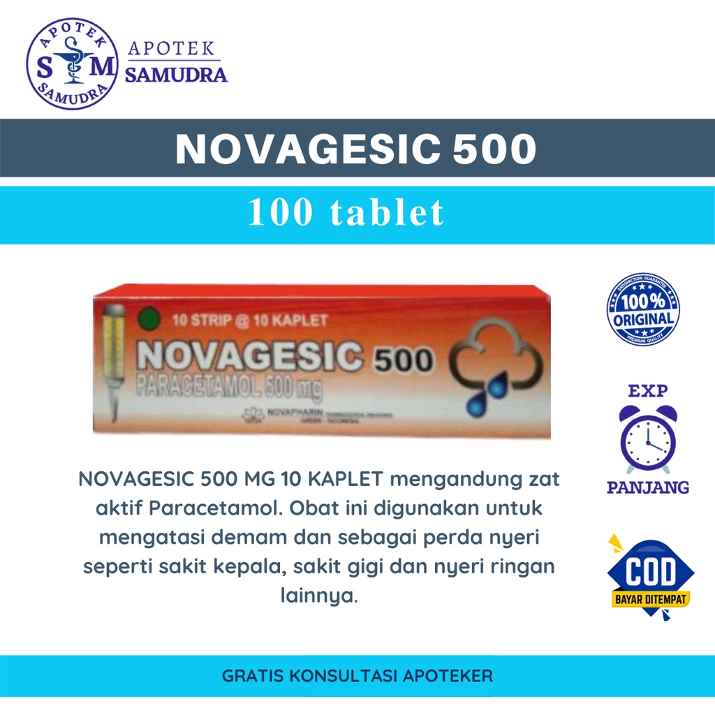 Jual NOVAGESIC Kaplet - Box isi 100 Kaplet (Obat penurun demam obat ...