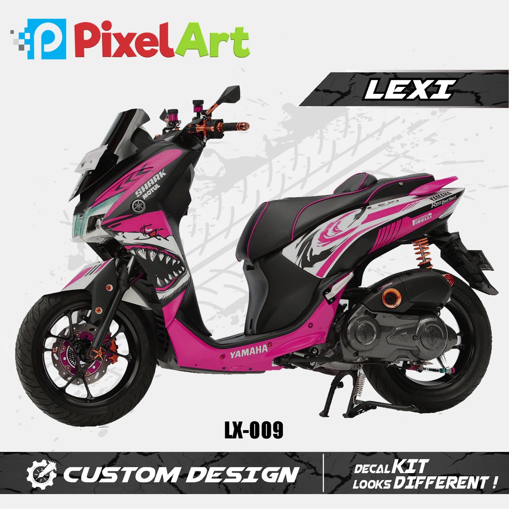 Jual STICKER DECAL MOTOR LEXI SHARK PINK FULL BODY PREMIUM QUALITY ...