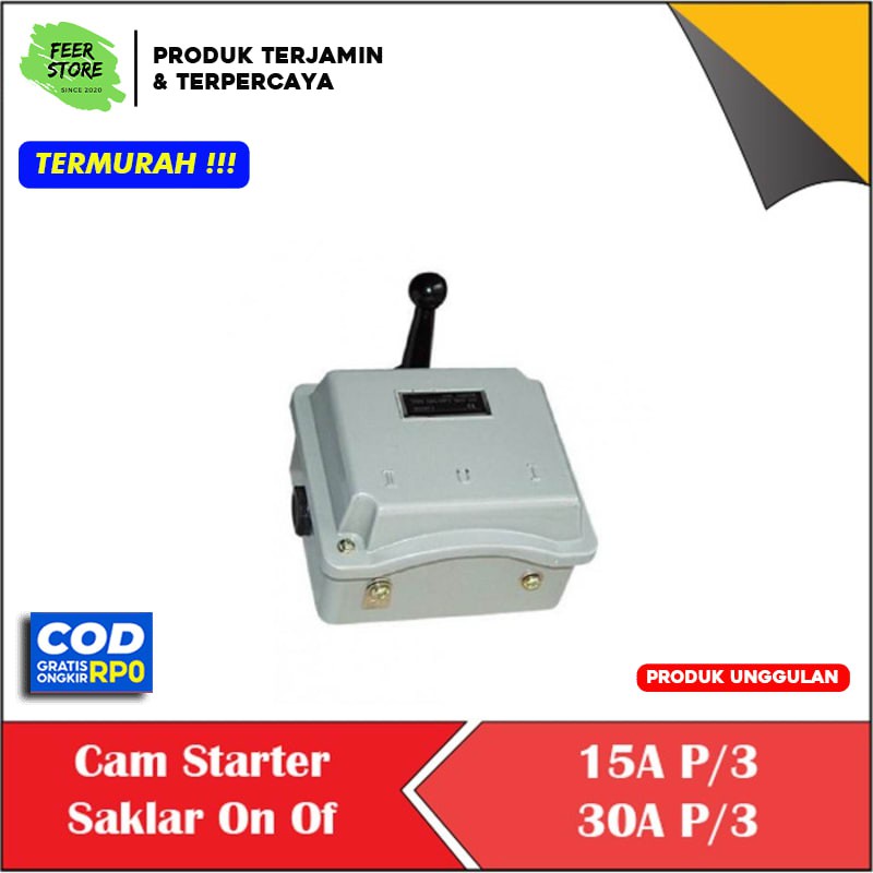 Jual Cam Starter Handle Genset Ohm Saklar ON OFF QS5-15A P/3 500V Sak ...