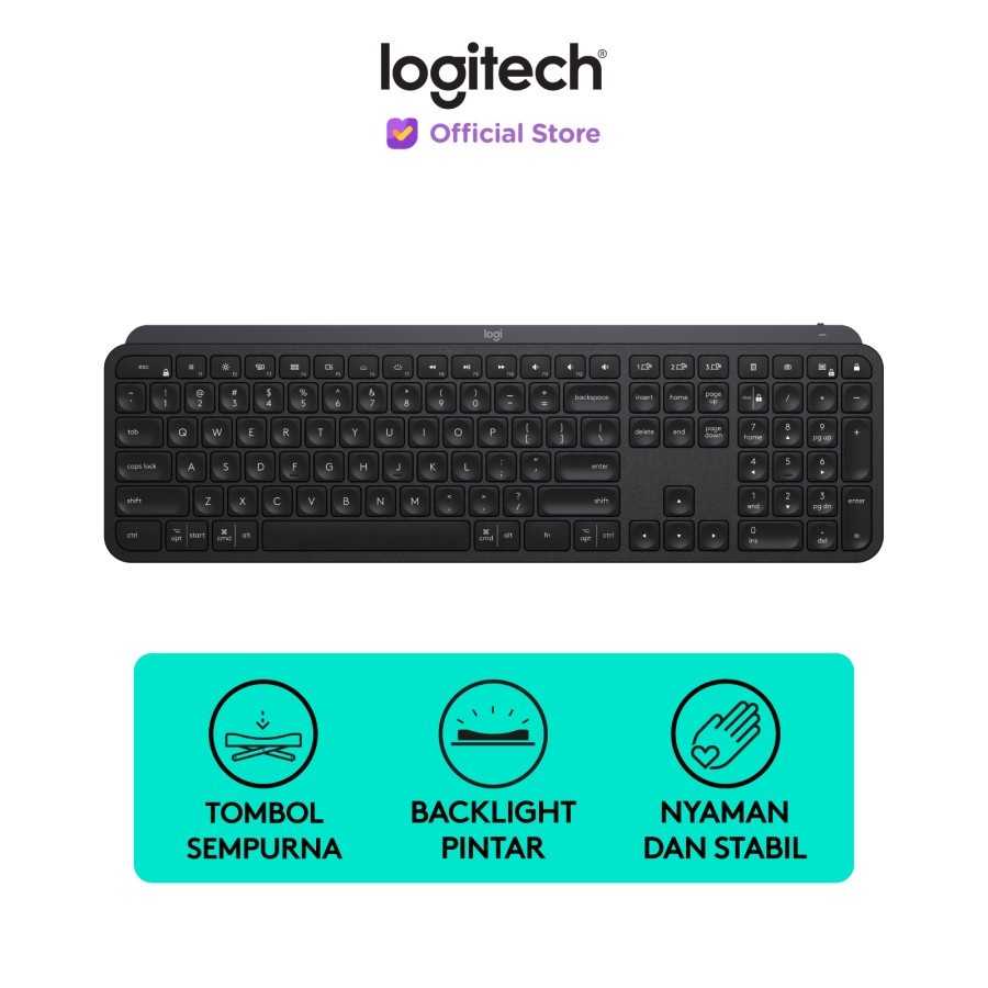 Jual Logitech MX Keys Advanced Wireless Backlit Keyboard | Shopee Indonesia