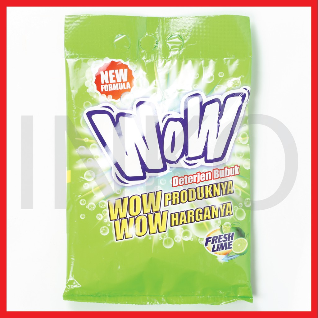 Jual WOW DETERGENT BUBUK FRESH LIME WOW PW 1000 330GR | Shopee Indonesia