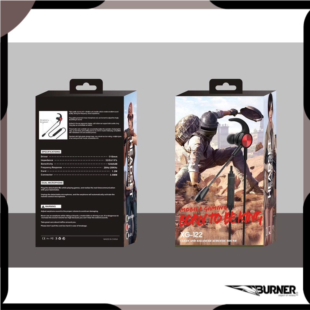 Jual XG-122 HEADSET GAMING WITH MIC AND VOLUME CONTROL EARPHONE ...