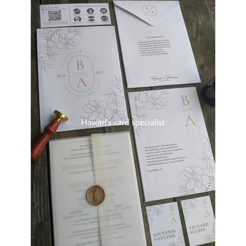 Jual Undangan satuan minimal order 10 hard cover undangan akad nikah ...