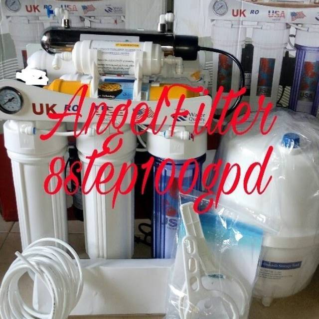 Jual Mesin Filter Air Minum RO 100gpd 8step (Bio Hexagonal +UV ...