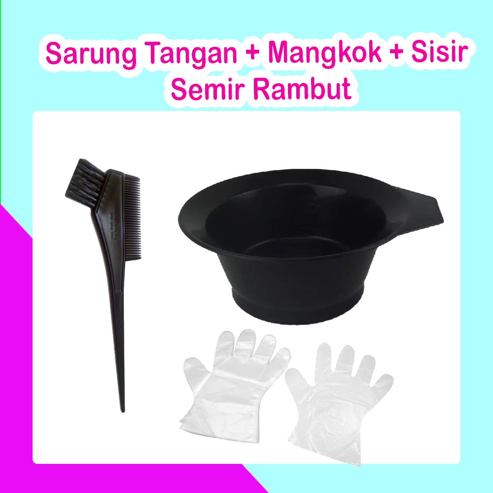 Jual Mangkok + Sisir + Sarung Tangan Untuk Semir Rambut | Shopee Indonesia