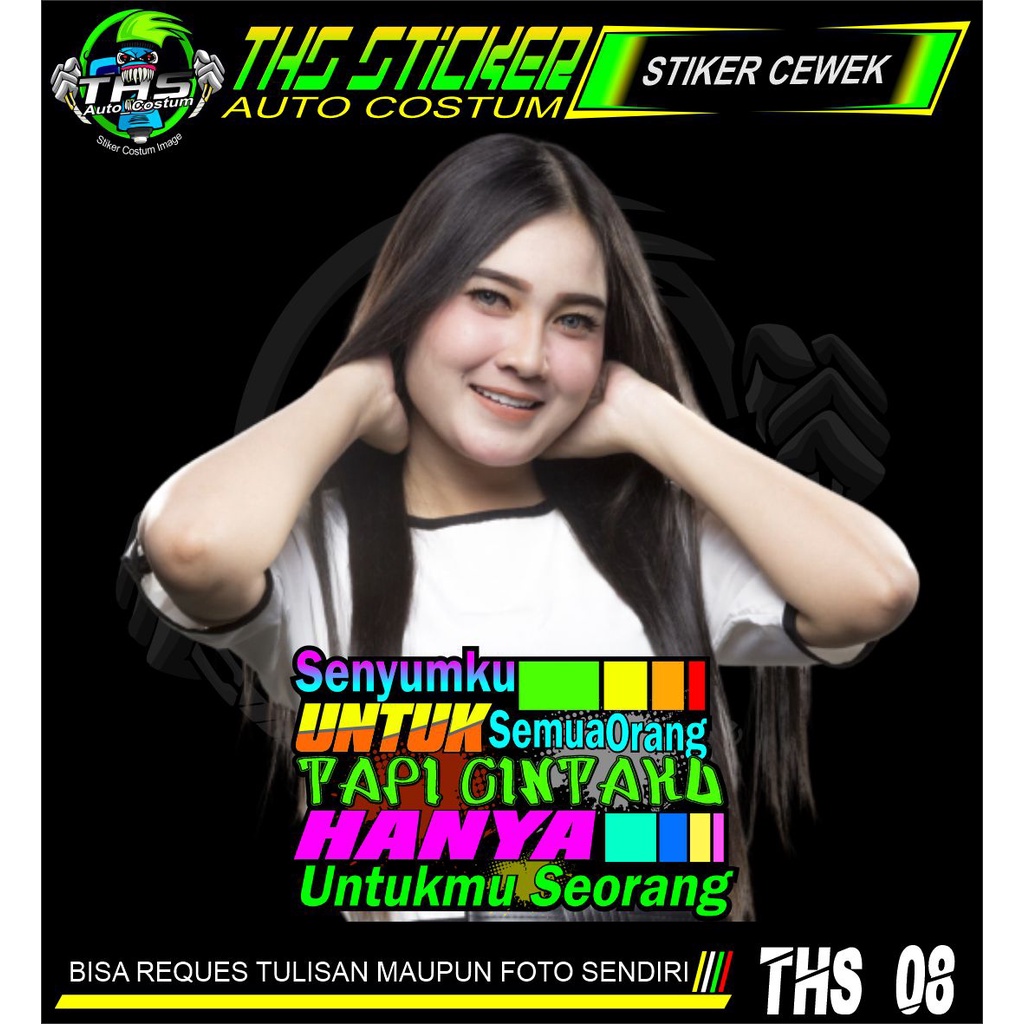 Jual Stiker Cewek Cantik Vector Ukuran Bisa Request Custom Sticker ...