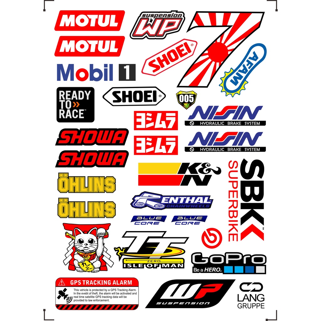 Jual Stiker Sponsor Untuk Motor Sepeda Mobil Banyak Variasi Tinggal ...