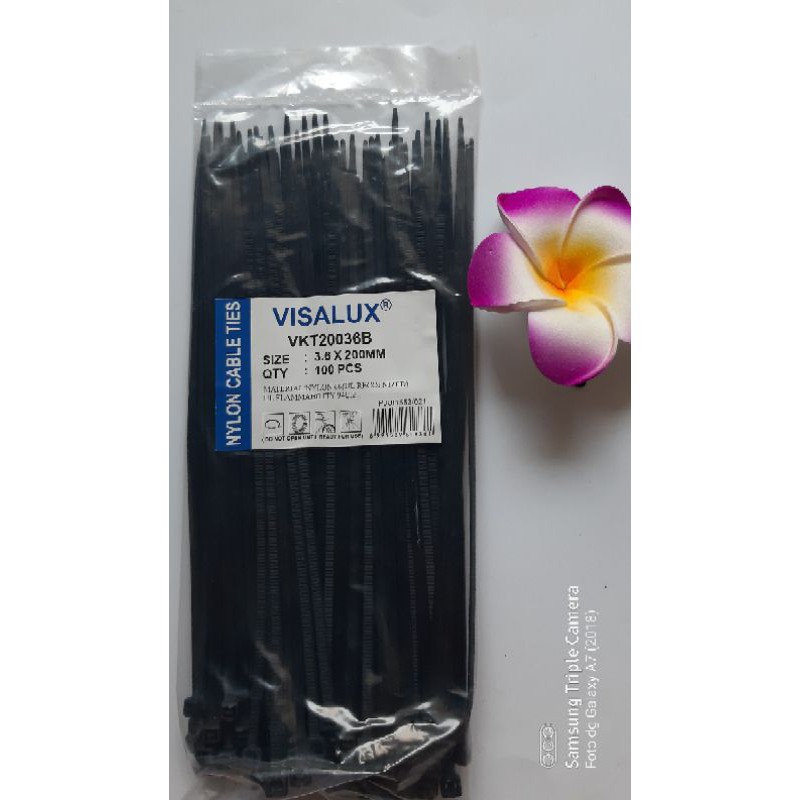 Jual KABEL TIES/KABEL PENGIKAT VISALUX 3,6X200 dan 250 MM PUTIH dan ...