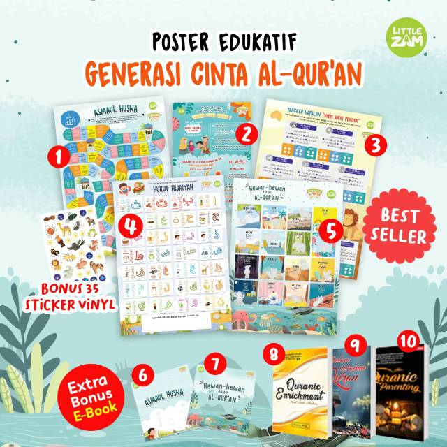 Jual Poster Edukatif Generasi Cinta Quran | Shopee Indonesia