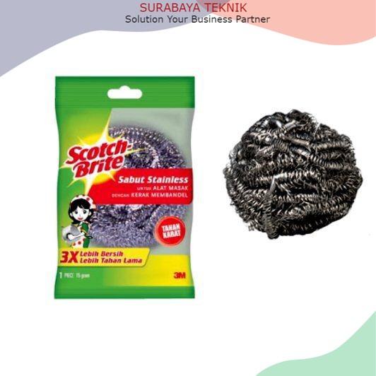 Jual ST - Sabut Stainless 15gr ID-SS SCOTCH BRITE | Shopee Indonesia