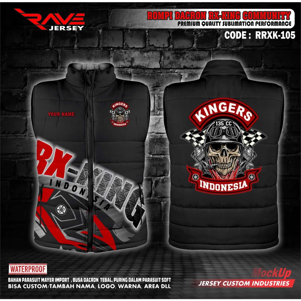Jual ROMPI PUFFER/DACRON/GELEMBUNG MOTOR RX KING FULL PRINTING CUSTOM ...