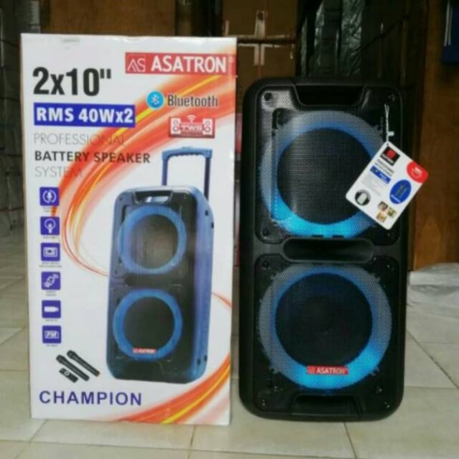 Jual Speaker Portable Asatron Champion 10inch | Shopee Indonesia