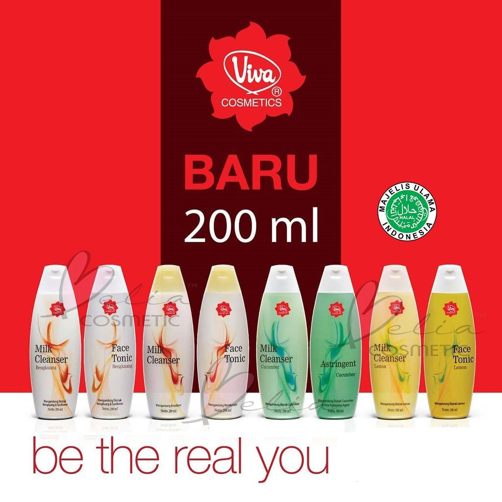 Jual VIVA FACE TONIC & MILK CLEANSER 200ml ALL VARIAN - yuone | Shopee ...