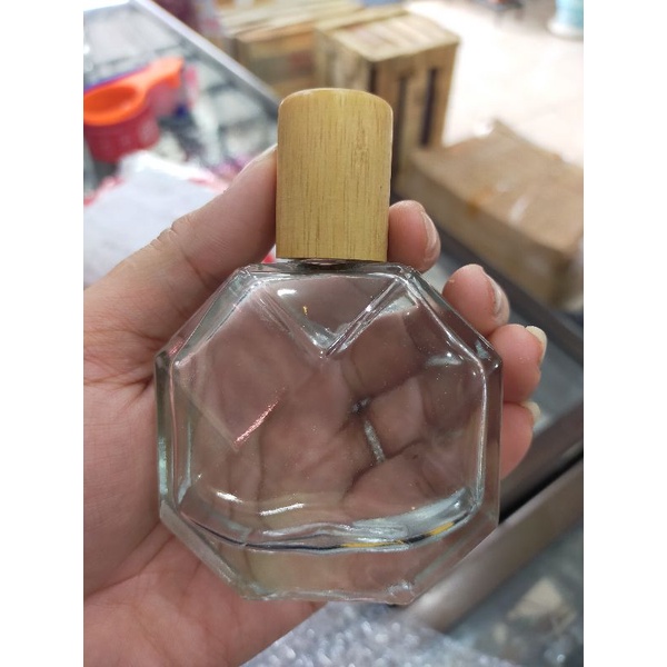 Jual Botol Diamond 50ml press/Botol parfum bening/15mm/Harus pakai alat ...