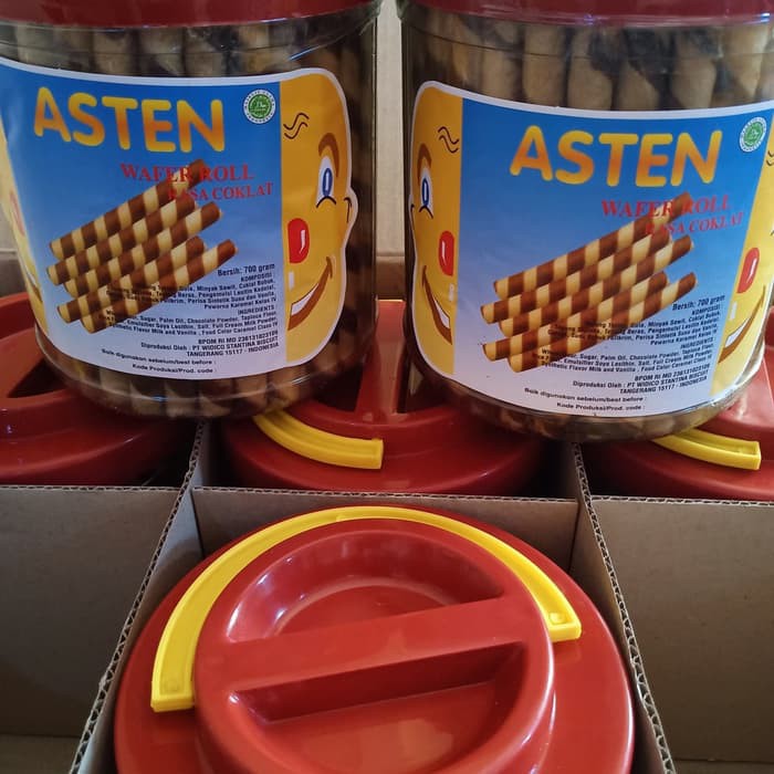 Jual Astor Asten wafer roll rasa coklat 700gr isi 6 toples - parcel ...