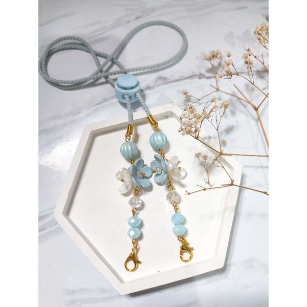 Jual STRAP MASKER 2IN1 HIJAB KELOPAK BUNGA FLOWER STRAP MASKER MANIK ...