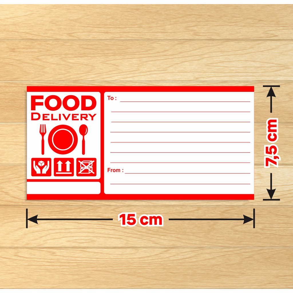 Jual Stiker Label Food Delivery Sticker Pengiriman Makanan Online Shop ...