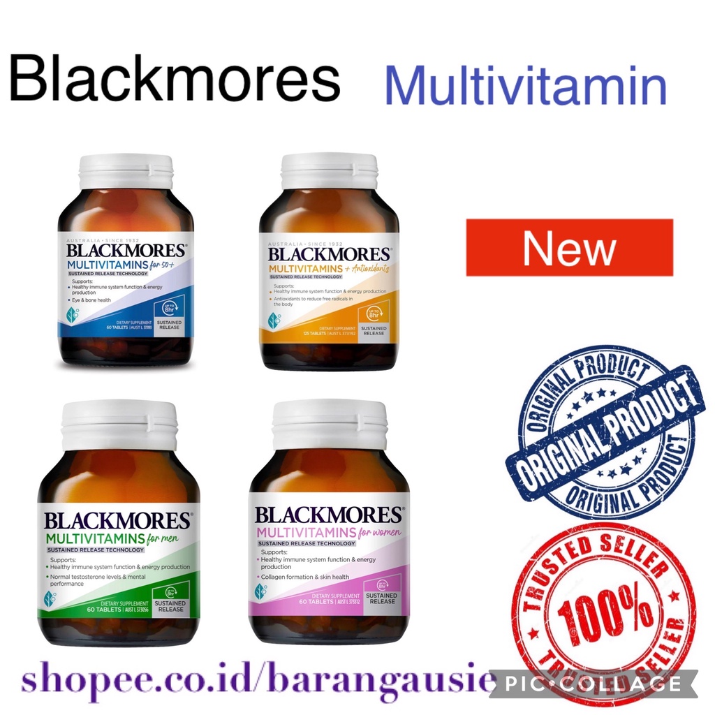Jual Blackmores Multivitamin vitamin C Bio For Women Men 50 ...