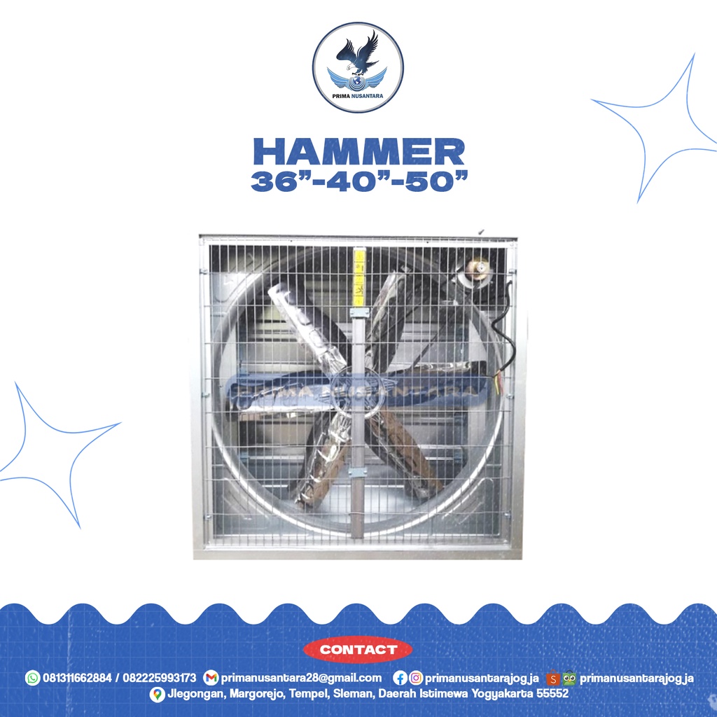 Jual BLOWER BOXFAN HAMMER 50" EXHAUST FAN KIPAS UNTUK KANDANG AYAM ...