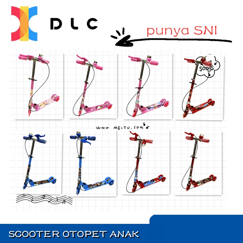 Jual DLC SCOOTER OTOPET ANAK SKUTER +BELL+REM TANGAN DIY GAMBAR ...