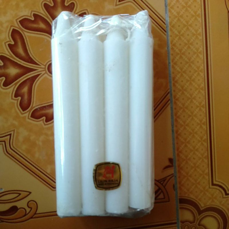 Jual Lilin Putih isi 8 pcs / Lilin Mati Lampu Merk Raja | Shopee Indonesia