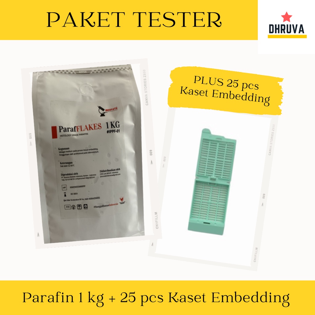 Jual Paket Tester Paraplast Lokal INDOPATH 1 kg Plus Kaset Embedding 25 ...