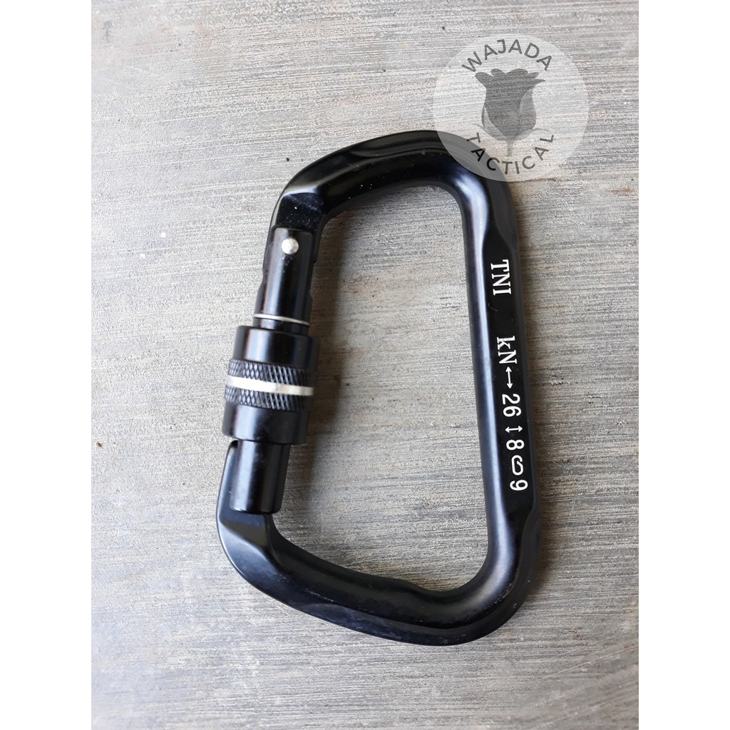 Jual Carabiner Jatah TNI Asli - Carabiner Screw Delta - Karabiner ...