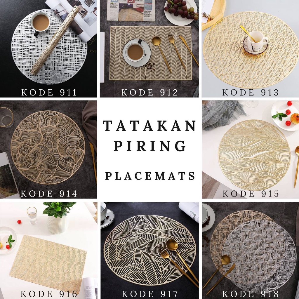 Jual Alas tatakan piring makan minimalis tablemat placemat persegi bulat | Shopee Indonesia