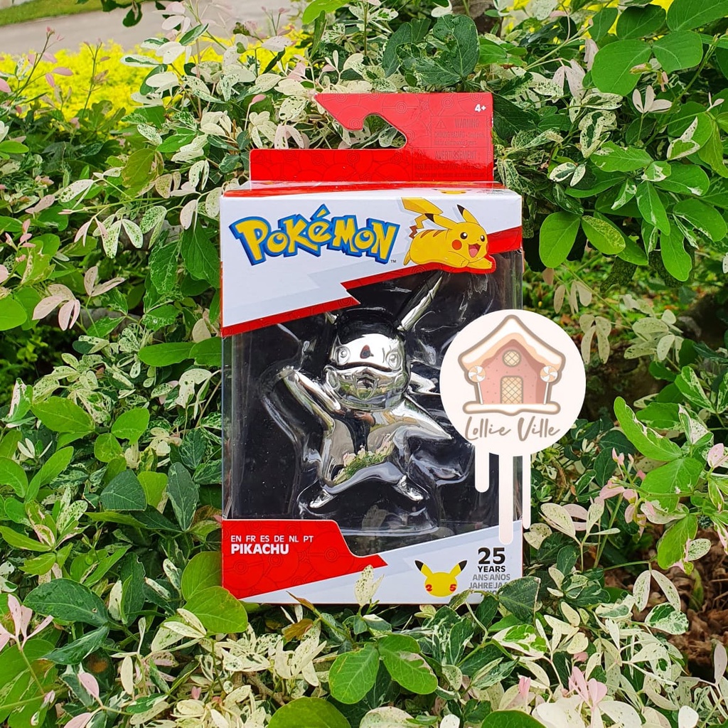 Jual Pokemon 25th Anniversary Silver Pikachu Battle Figure | Shopee ...