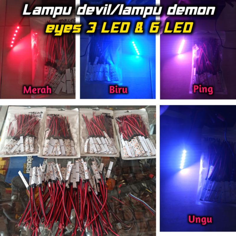 Jual lampu devil eyes lampu demon eye lampu bawah lampu alis 6 LED dan ...