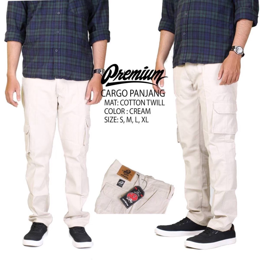 Jual Cargo Pants Pria / Celana Cargo Panjang Pria Denver Series Warna ...