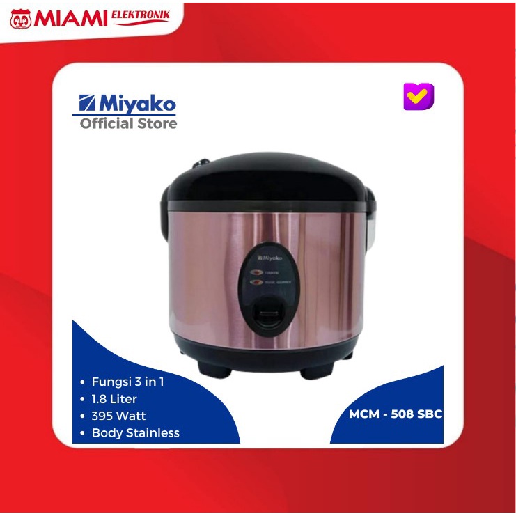 Jual Magic Com Miyako MCM508SBC / Rice Cooker Miyako MCM 508SBC 1.8 ...