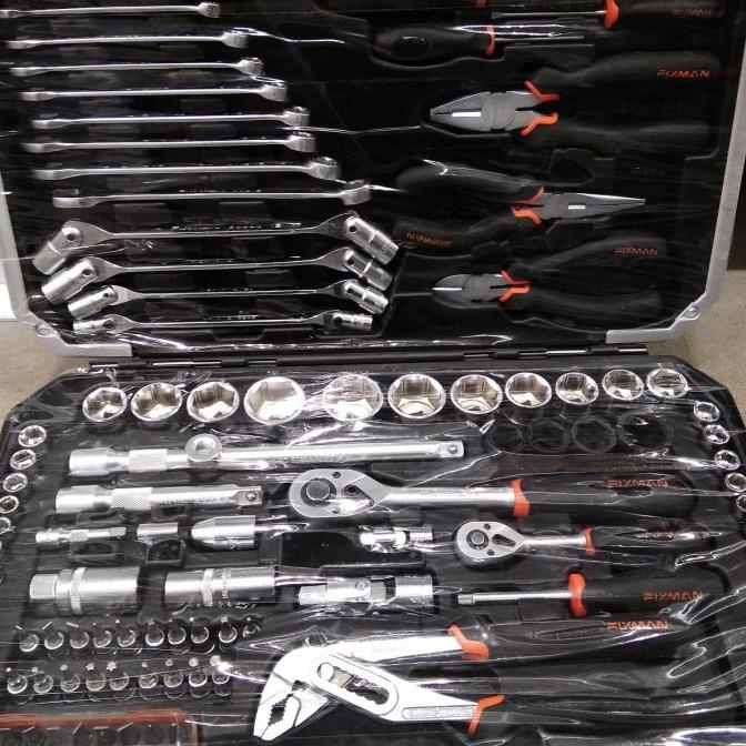 Jual Fixman Mechanical Tools Set Tools Box Bt124 | Shopee Indonesia