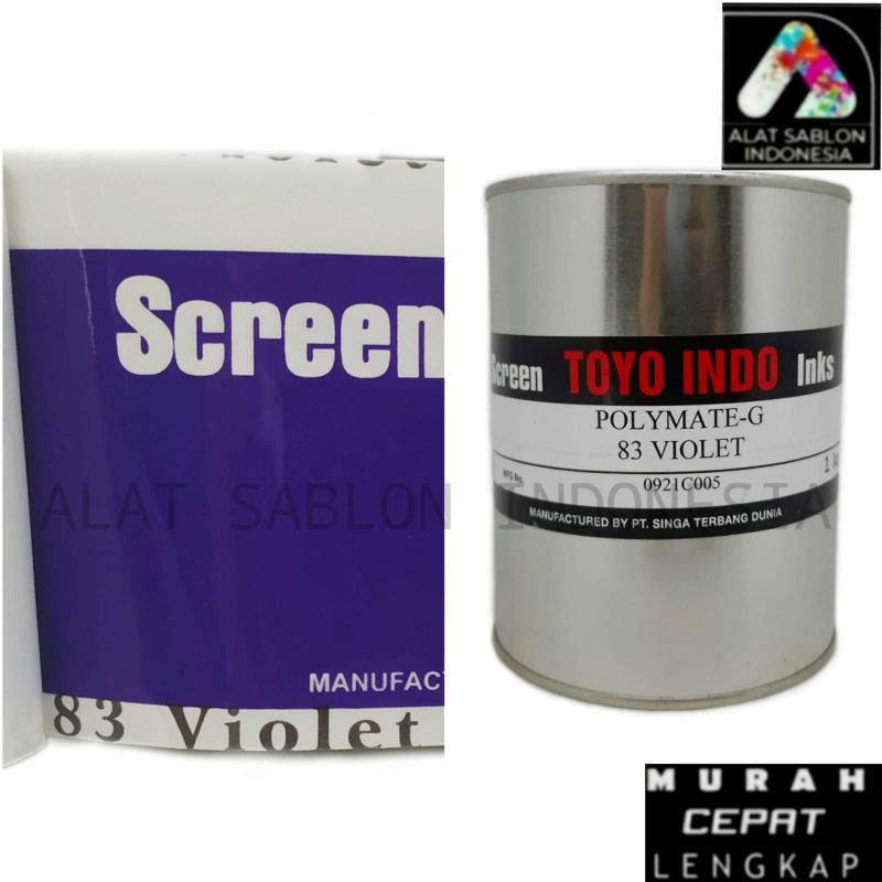 Jual TINTA TOYO POLYMATE VIOLET G83 UNGU TINTA SABLON PLASTIK 1kg ...